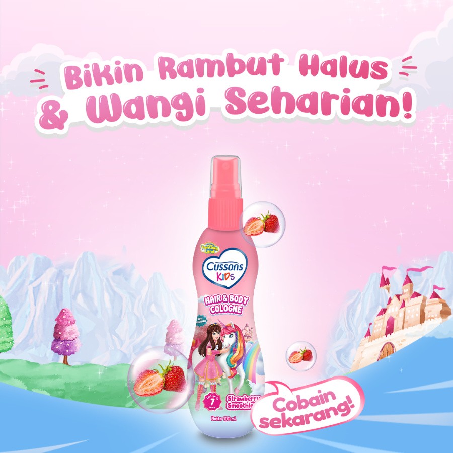 Cussons Kids Hair & body Cologne Unicorn Strawberry Smoothie - Cussons ...