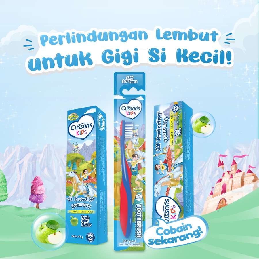 Cussons Kids Toothbrush Dragon Blue - Cussons Baby Indonesia