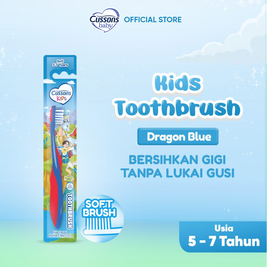 Cussons Kids Toothbrush Dragon Blue - Cussons Baby Indonesia